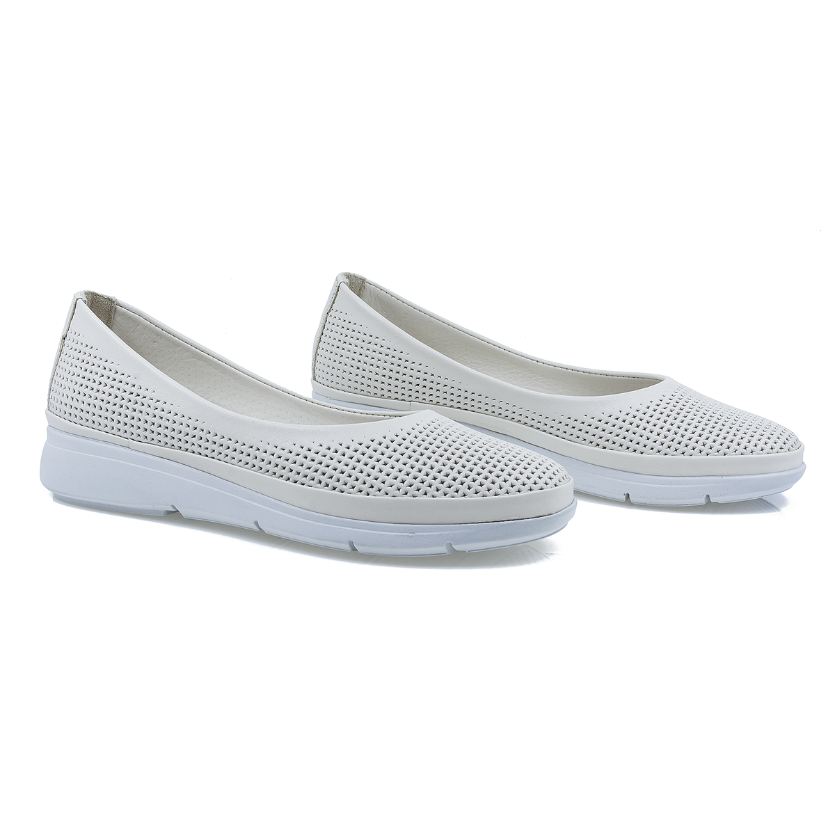 Balerini dama, Caspian, Cas-402-782, casual, piele naturala, bej ...